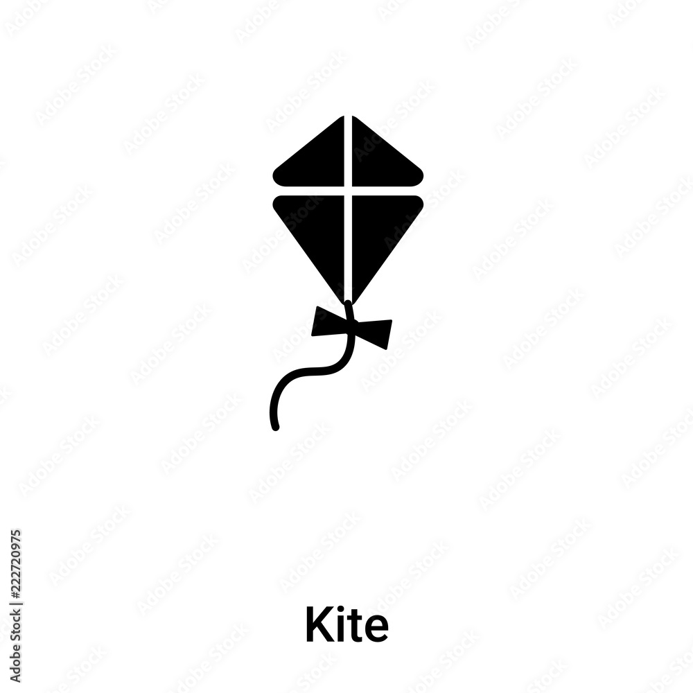 Kite icon vector isolated on white background, logo concept of Kite ...