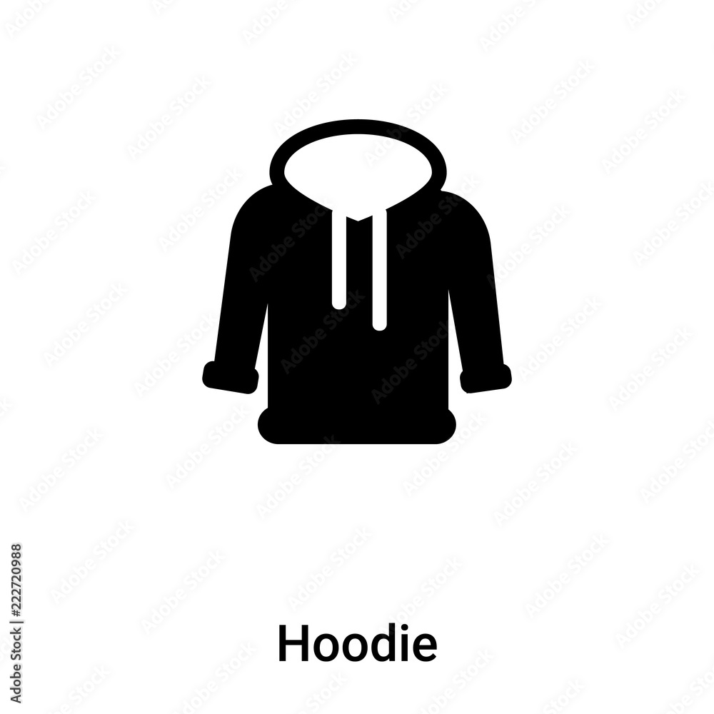 Hoodie icon vector isolated on white background, logo concept of Hoodie ...