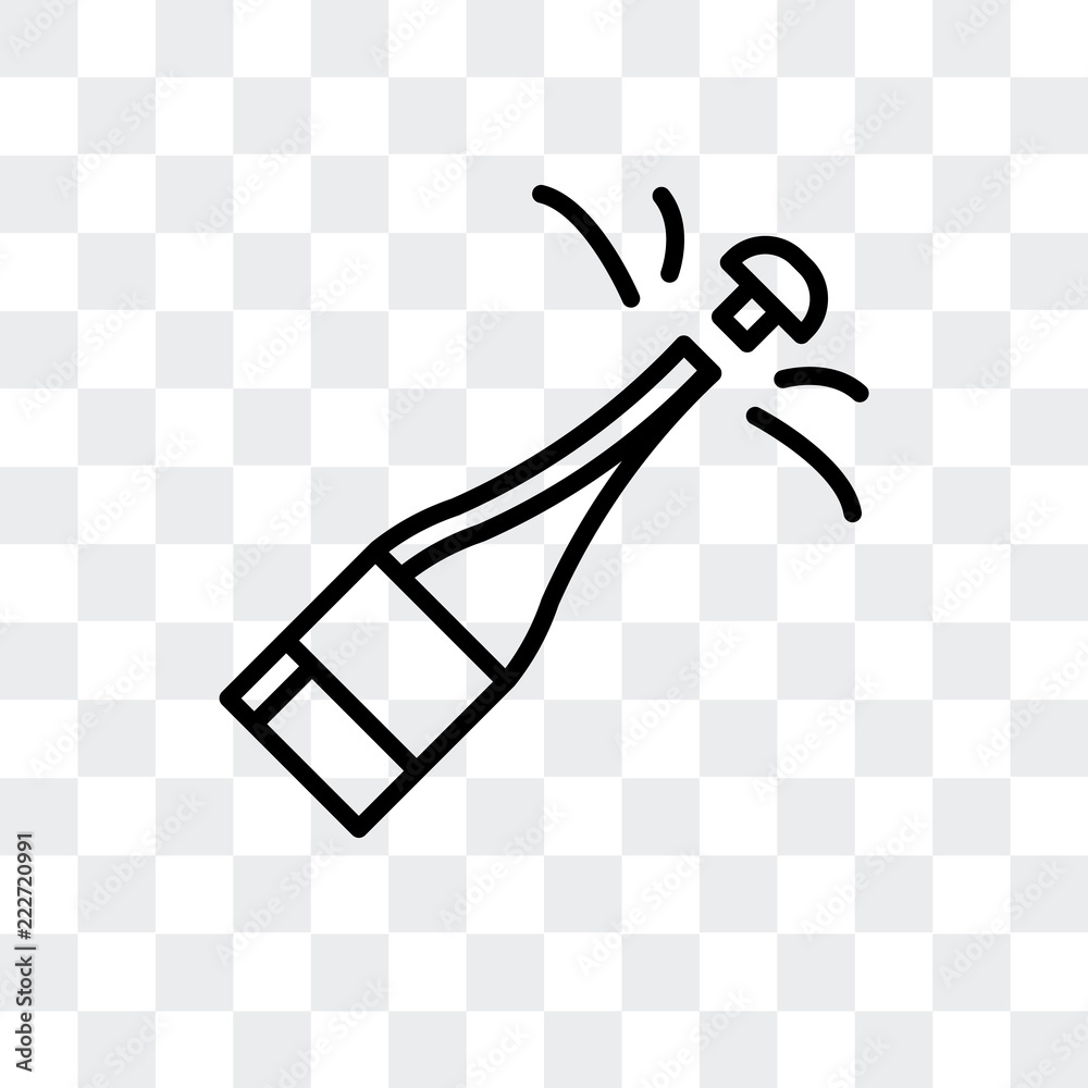 champagne icon isolated on transparent background. Modern and editable ...