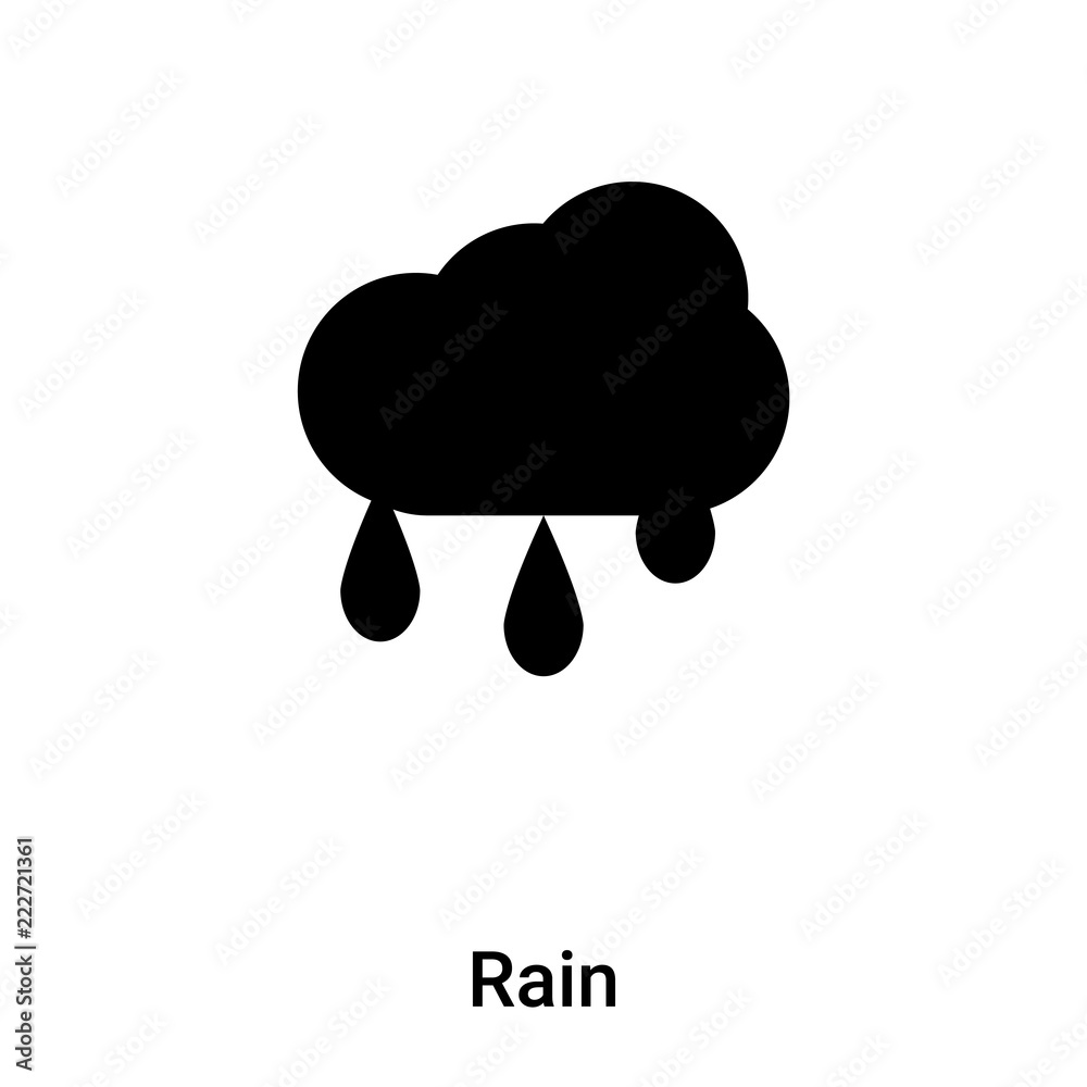 Rain icon vector isolated on white background, logo concept of Rain ...