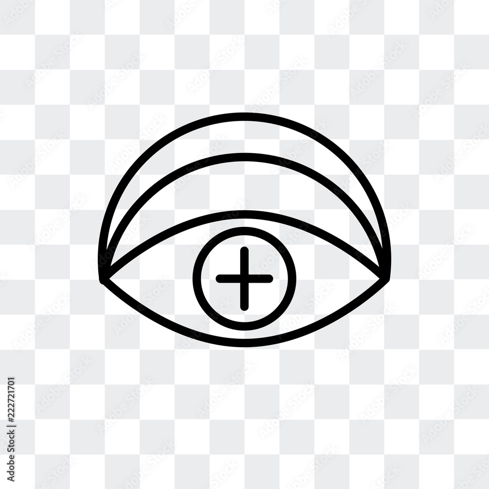 vision icon isolated on transparent background. Modern and editable ...