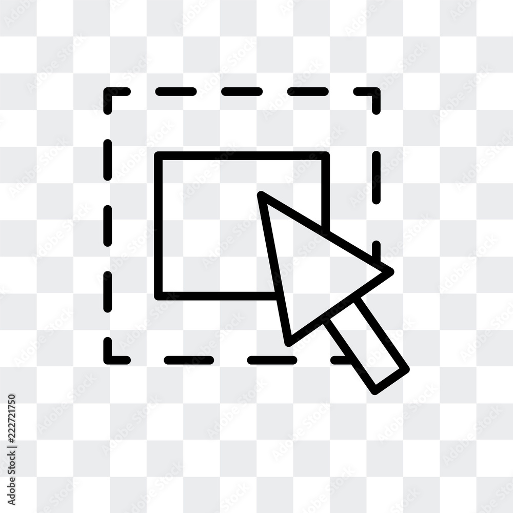 select icon isolated on transparent background. Modern and editable ...