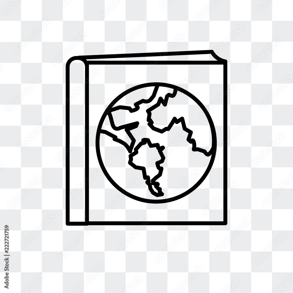 book icon isolated on transparent background. Modern and editable book ...