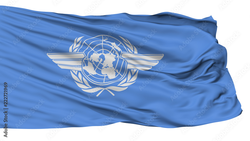 Icao International Civil Aviation Organization Flag, Isolated On White ...