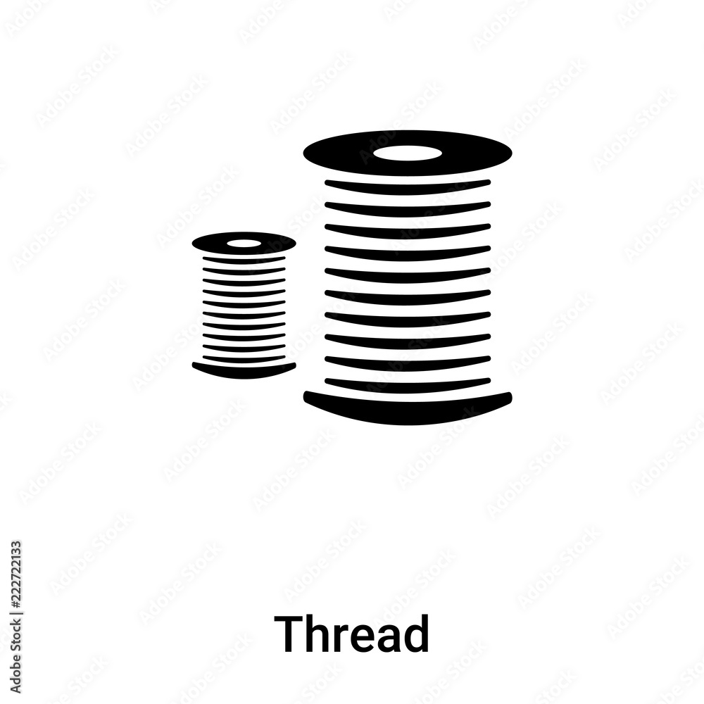 Thread icon vector isolated on white background, logo concept of Thread ...