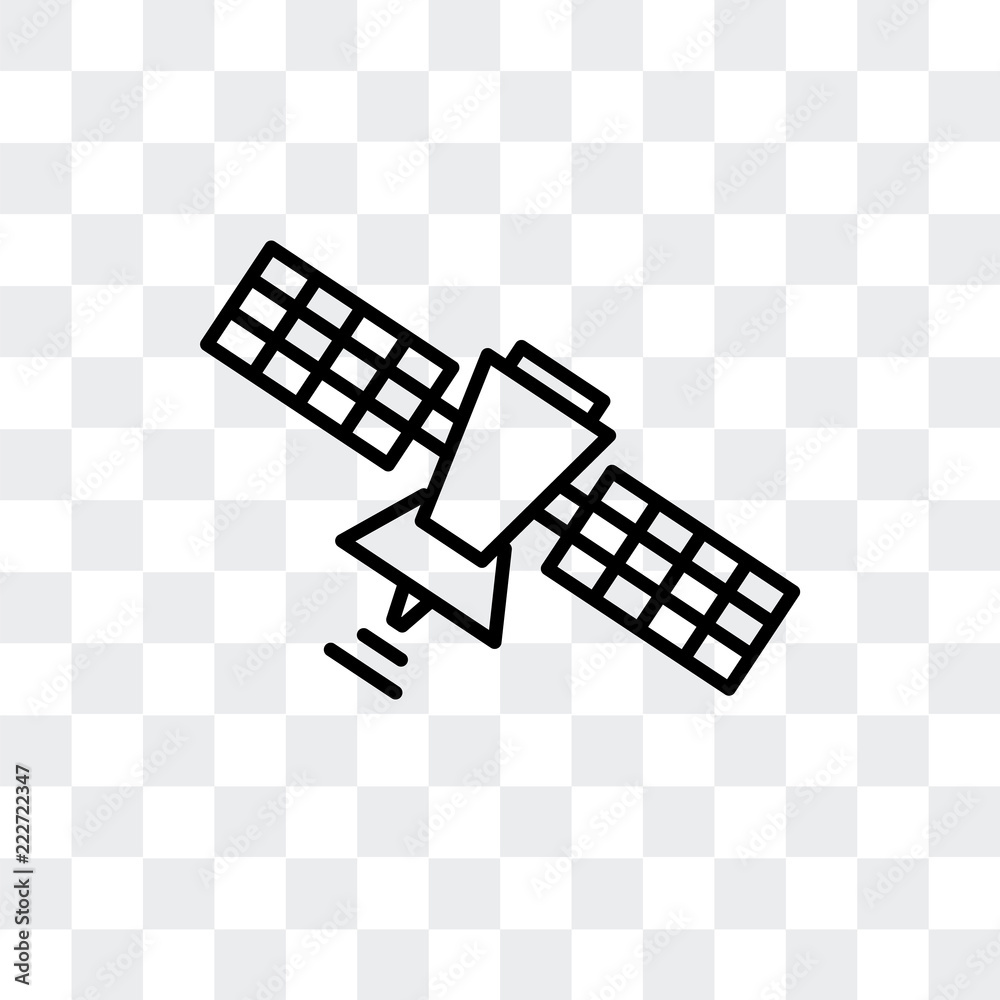 satellite icon isolated on transparent background. Modern and editable ...
