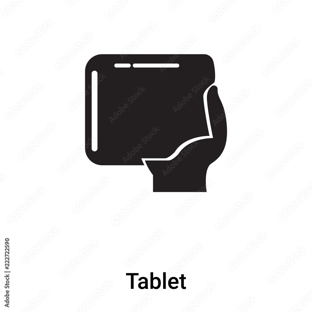 Tablet icon vector isolated on white background, logo concept of Tablet ...