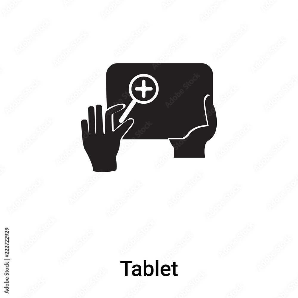 Tablet icon vector isolated on white background, logo concept of Tablet ...