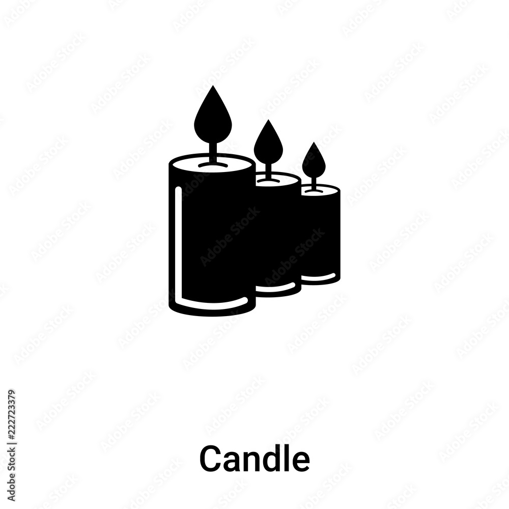Candle icon vector isolated on white background, logo concept of Candle ...