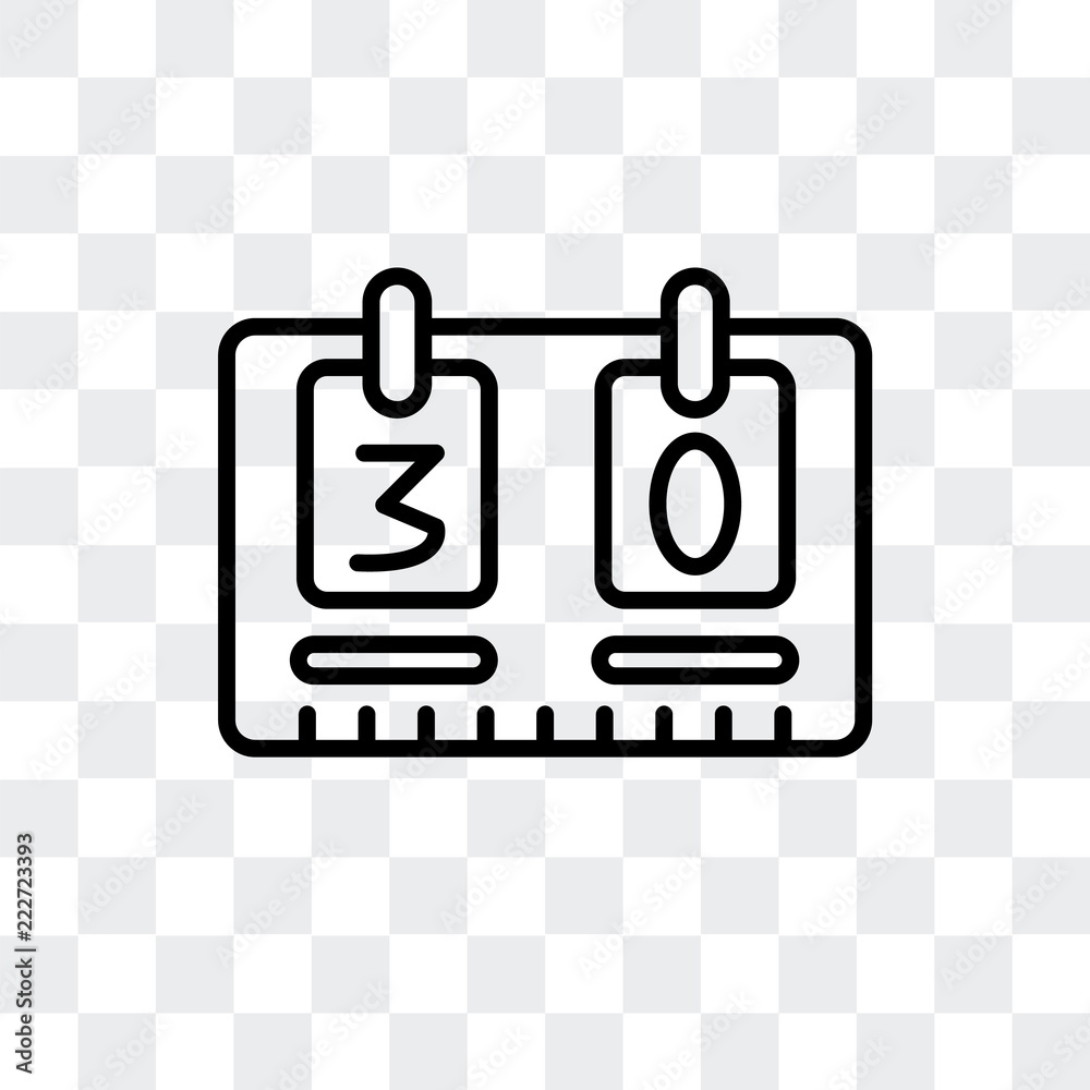 scoreboard icon isolated on transparent background. Modern and editable ...
