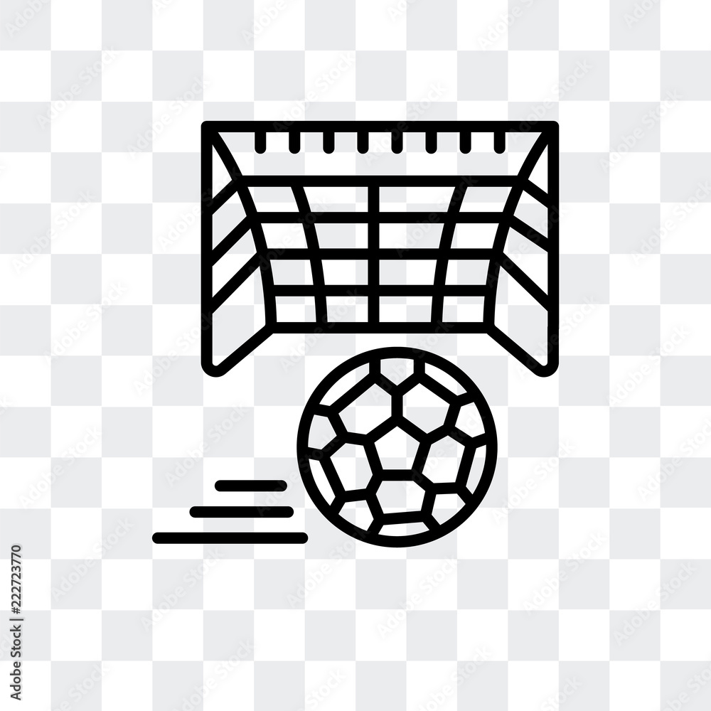 goal icon isolated on transparent background. Modern and editable goal ...