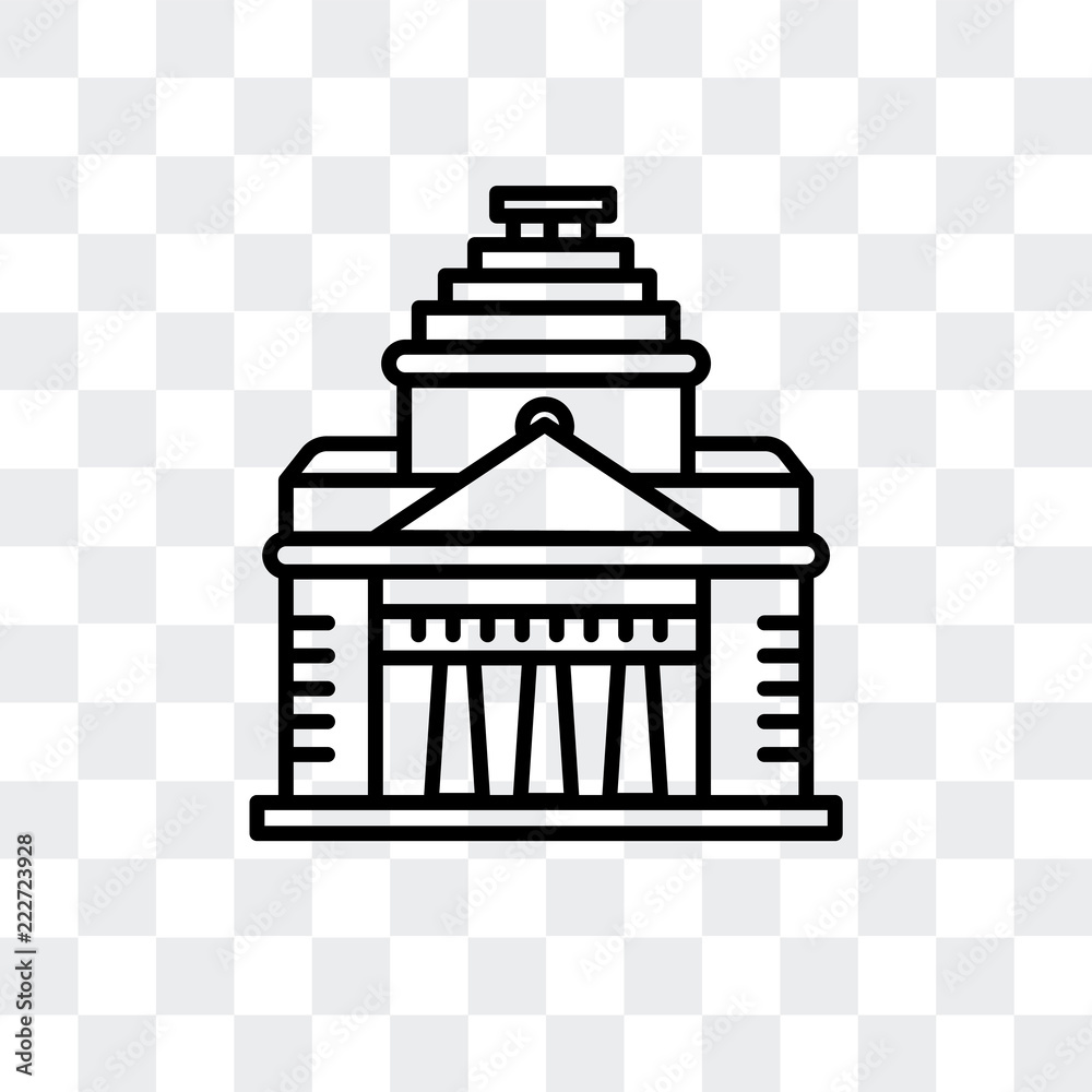shrine of remembrance icon isolated on transparent background. Modern and editable shrine of ...