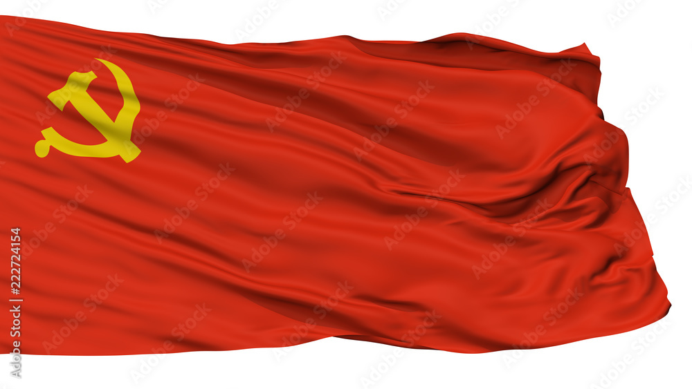 Chinese Communist Party Flag, Isolated On White Background, 3D ...