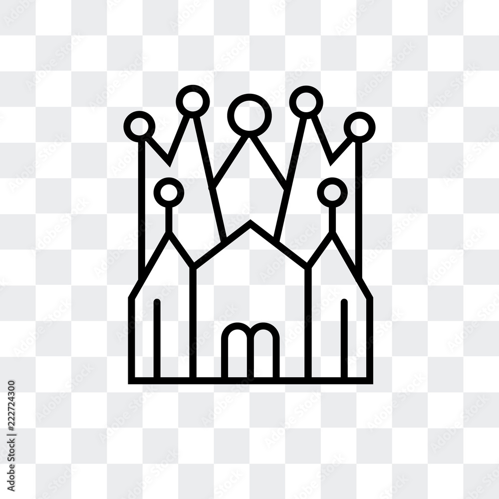 church of the holy family icon isolated on transparent background ...