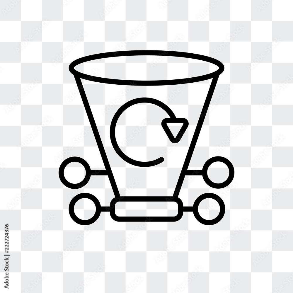 recycle bin icon isolated on transparent background. Modern and ...