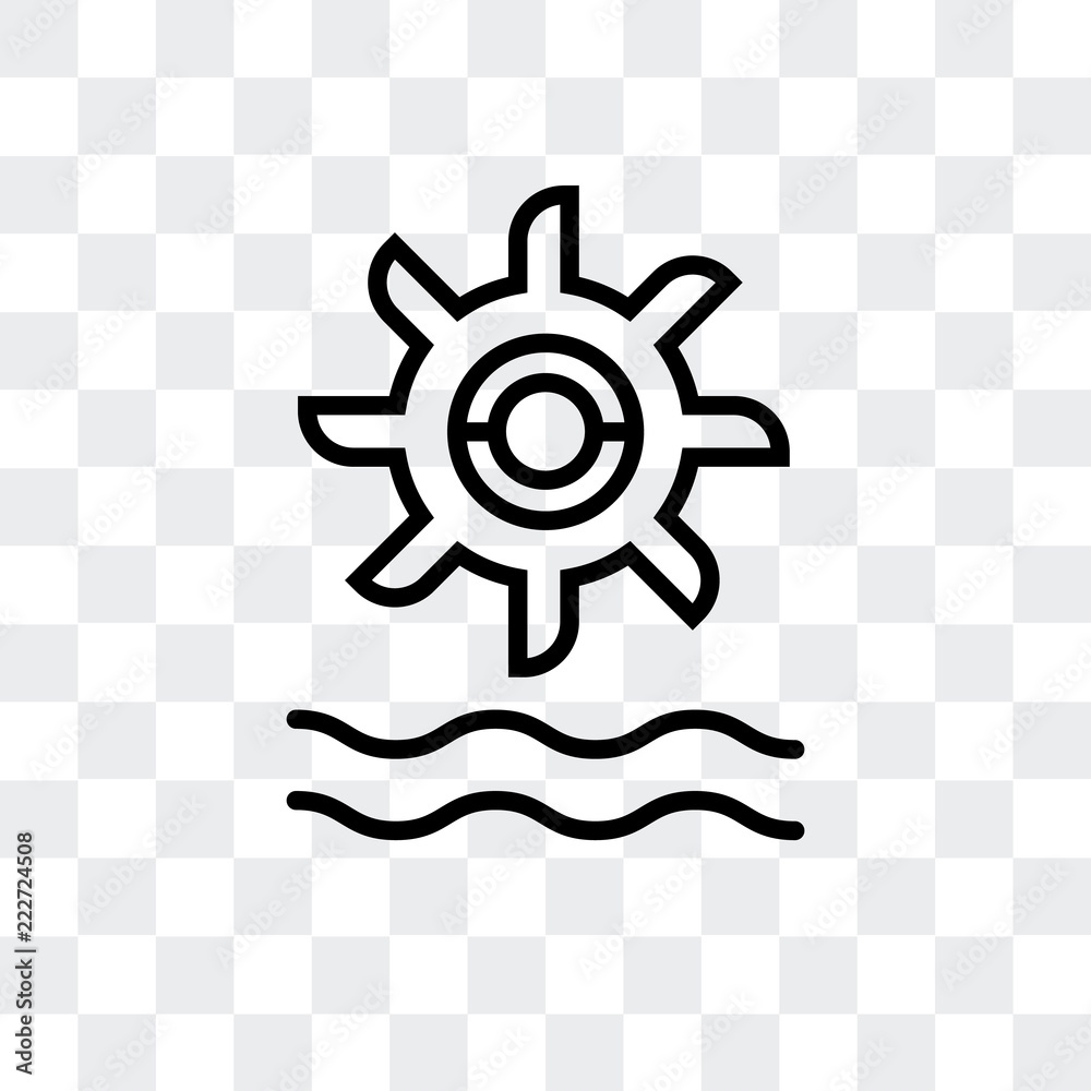 hydro power icon isolated on transparent background. Modern and ...