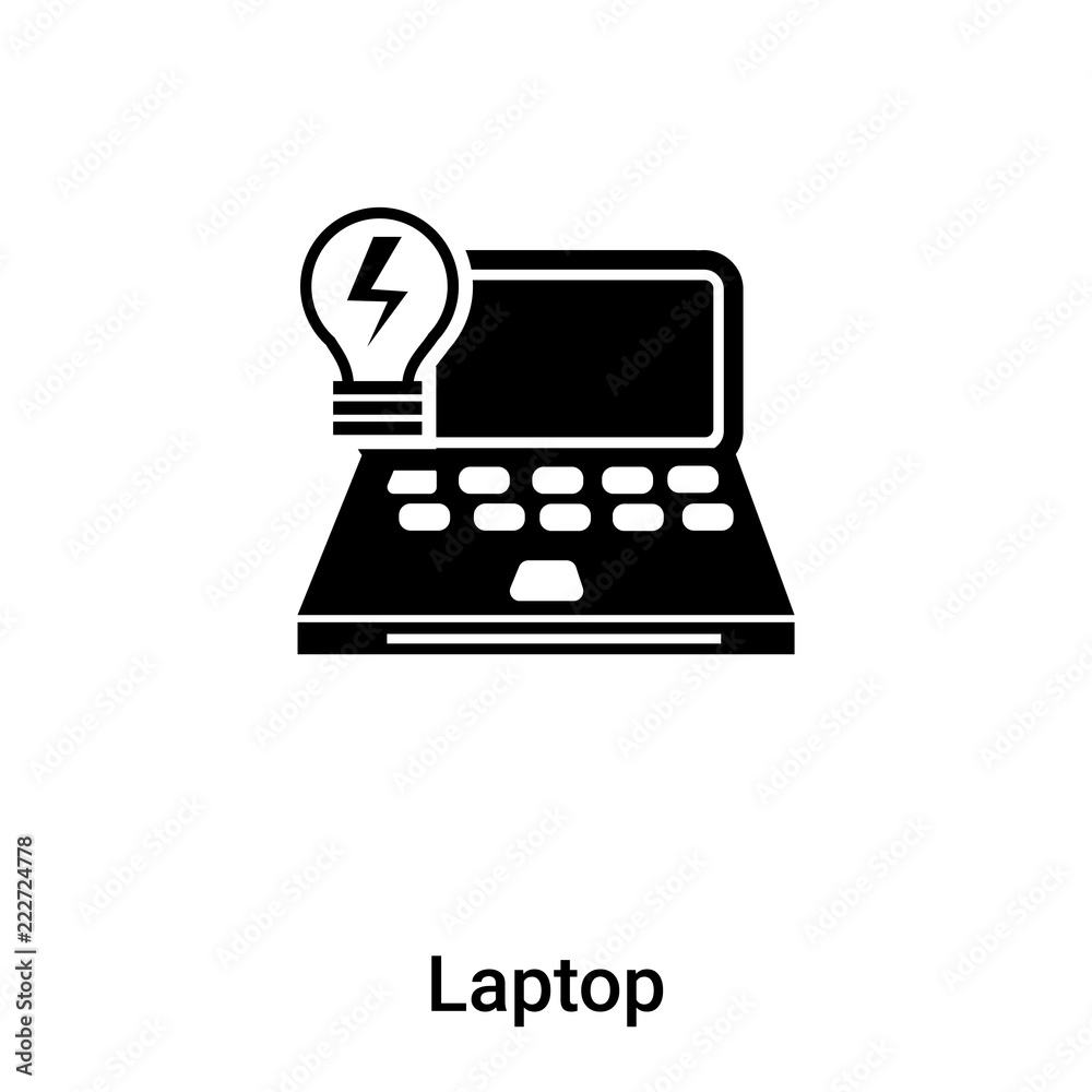 Laptop icon vector isolated on white background, logo concept of Laptop ...