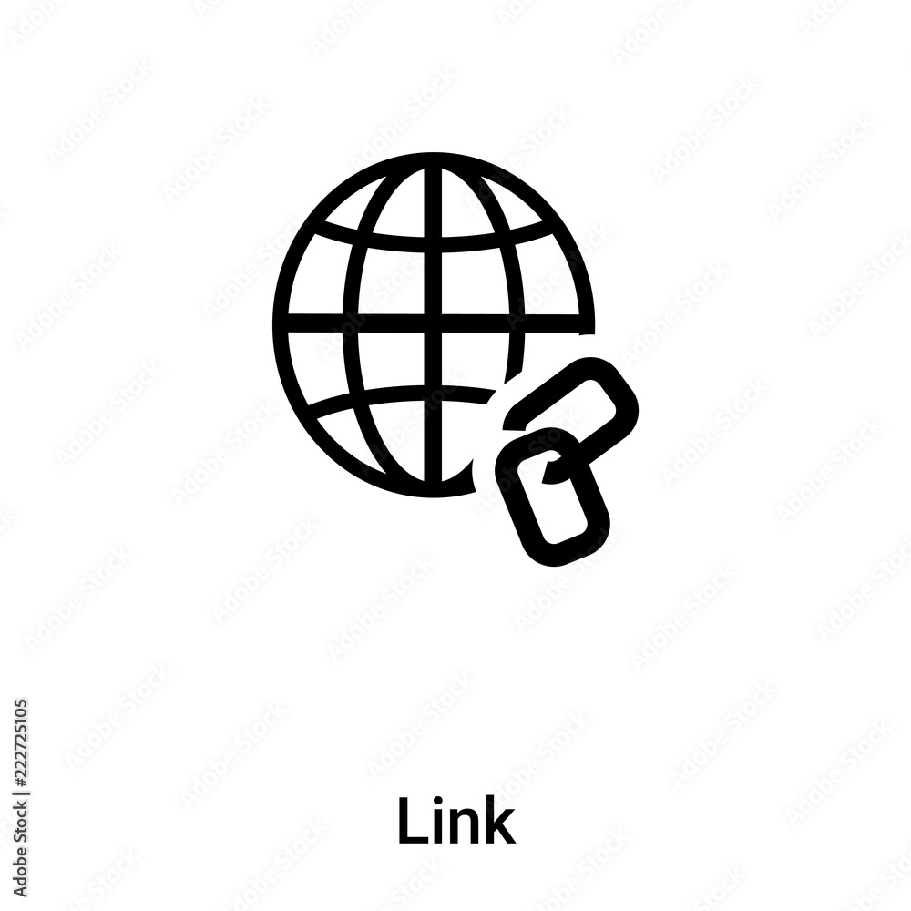 Link icon vector isolated on white background, logo concept of Link ...