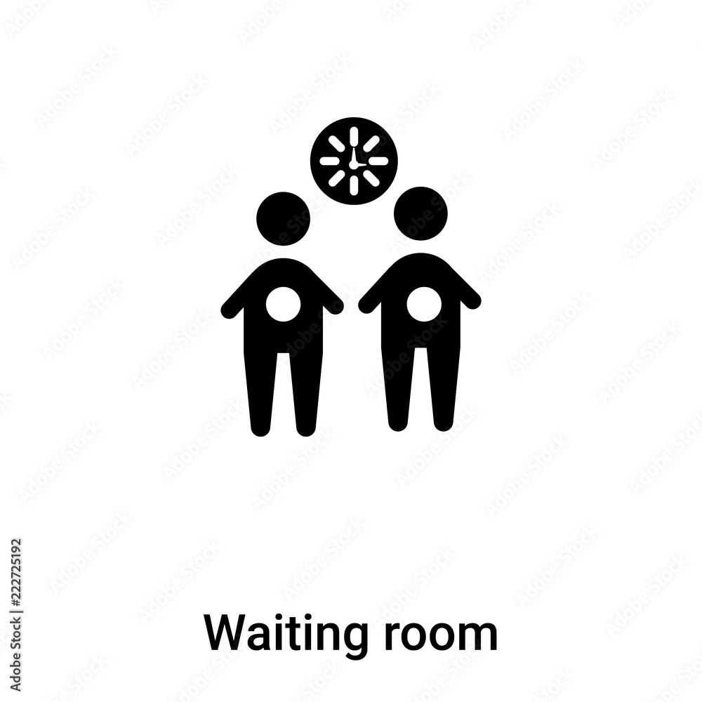 Waiting room icon vector isolated on white background, logo concept of ...