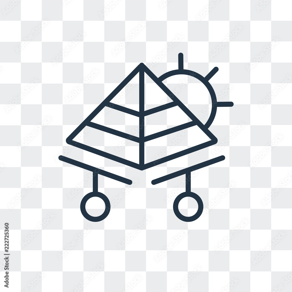 pyramid icon isolated on transparent background. Modern and editable ...