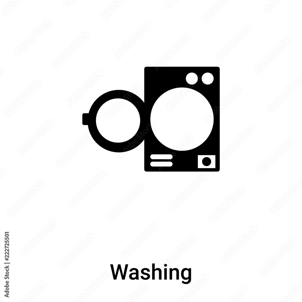 Washing icon vector isolated on white background, logo concept of ...