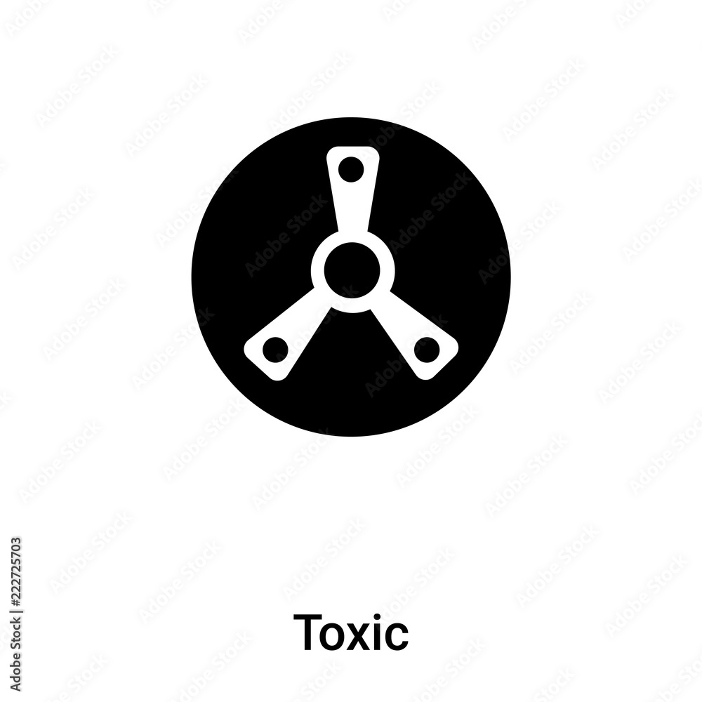 Toxic icon vector isolated on white background, logo concept of Toxic ...