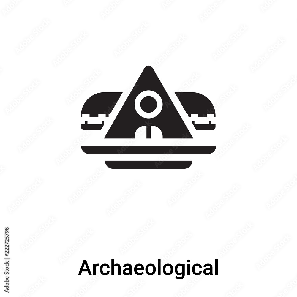 Archaeological icon vector isolated on white background, logo concept ...