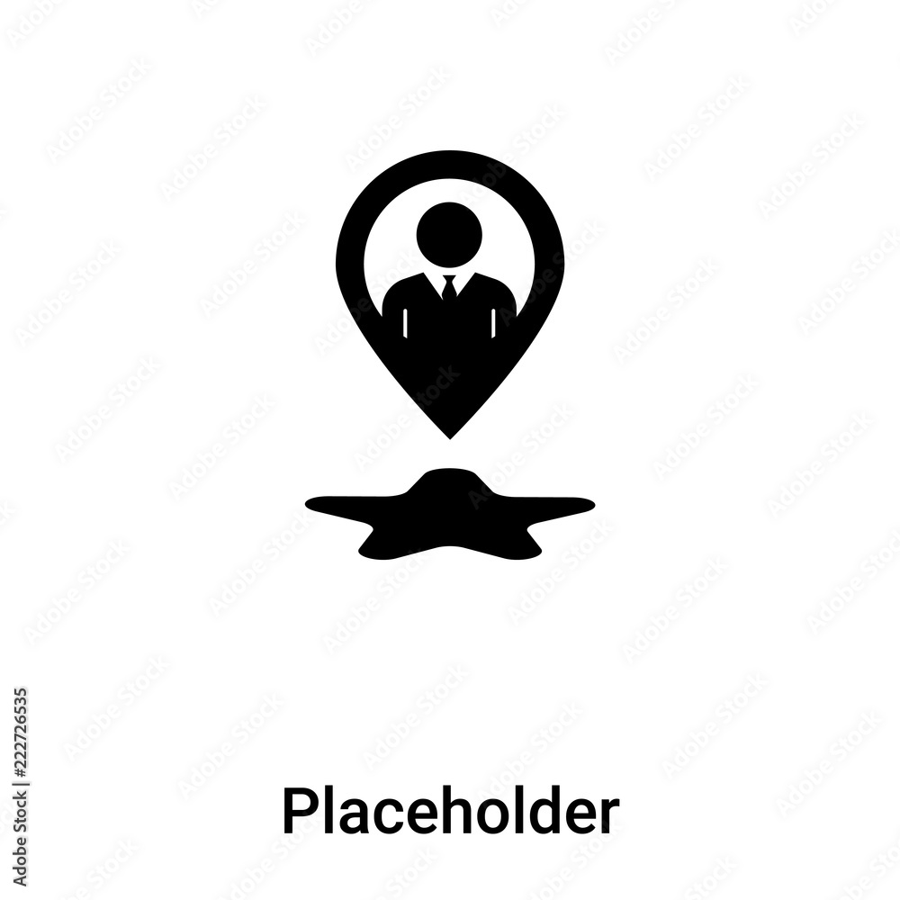 Placeholder icon vector isolated on white background, logo concept of ...