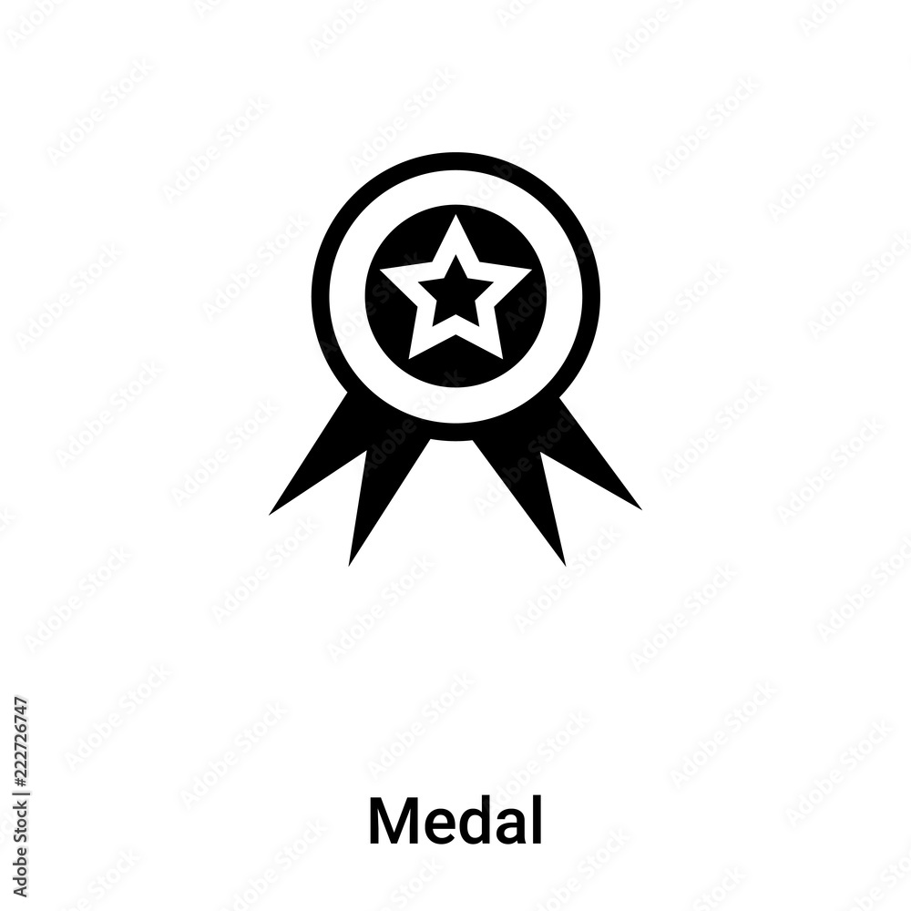 Medal icon vector isolated on white background, logo concept of Medal ...