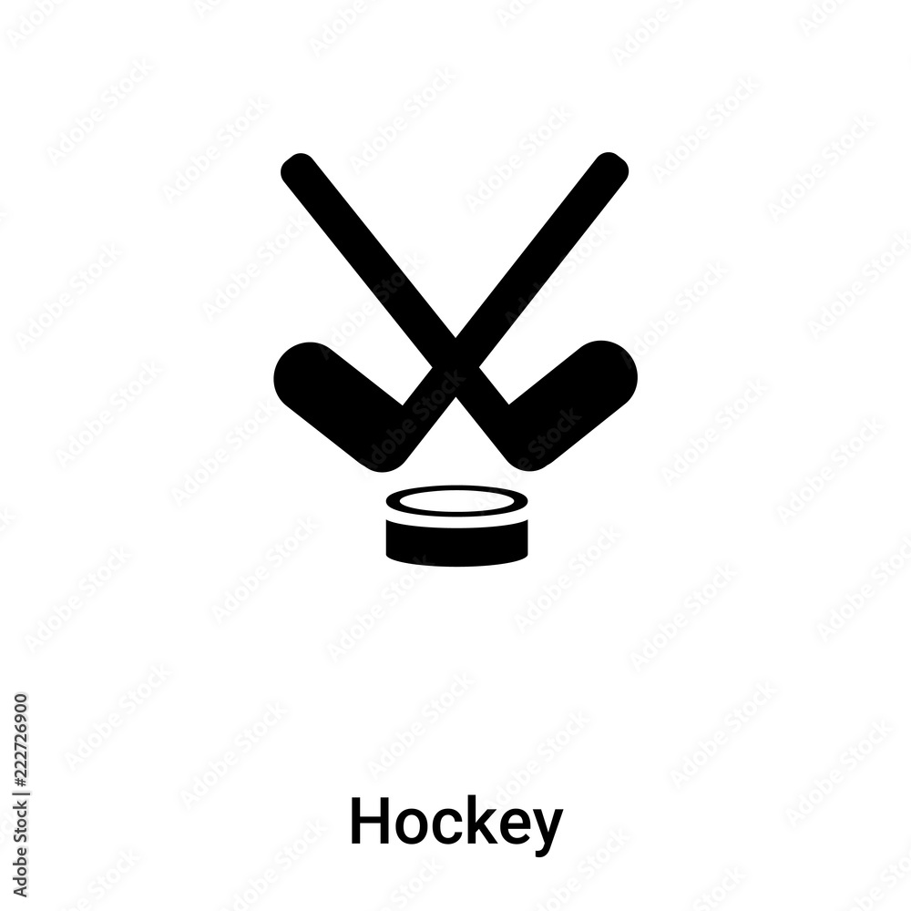 Hockey icon vector isolated on white background, logo concept of Hockey ...