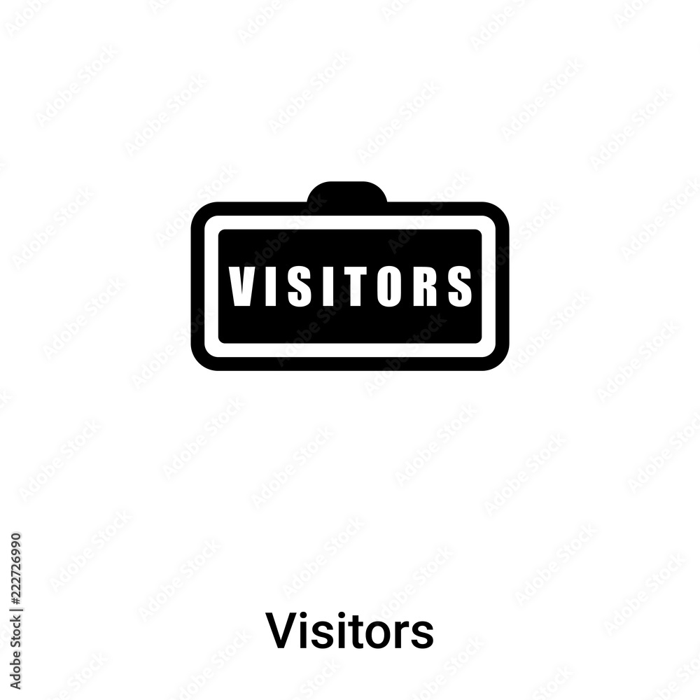 Visitors icon vector isolated on white background, logo concept of ...