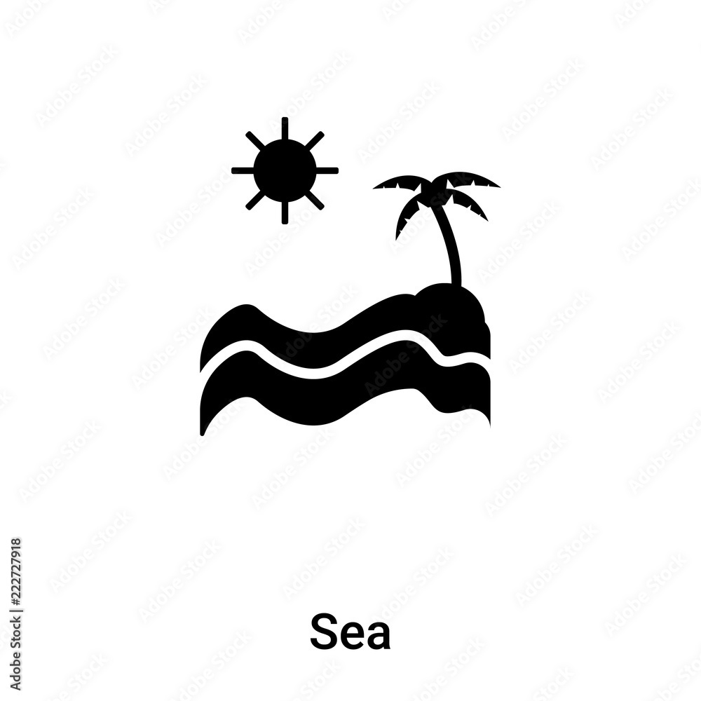 Sea icon vector isolated on white background, logo concept of Sea sign ...