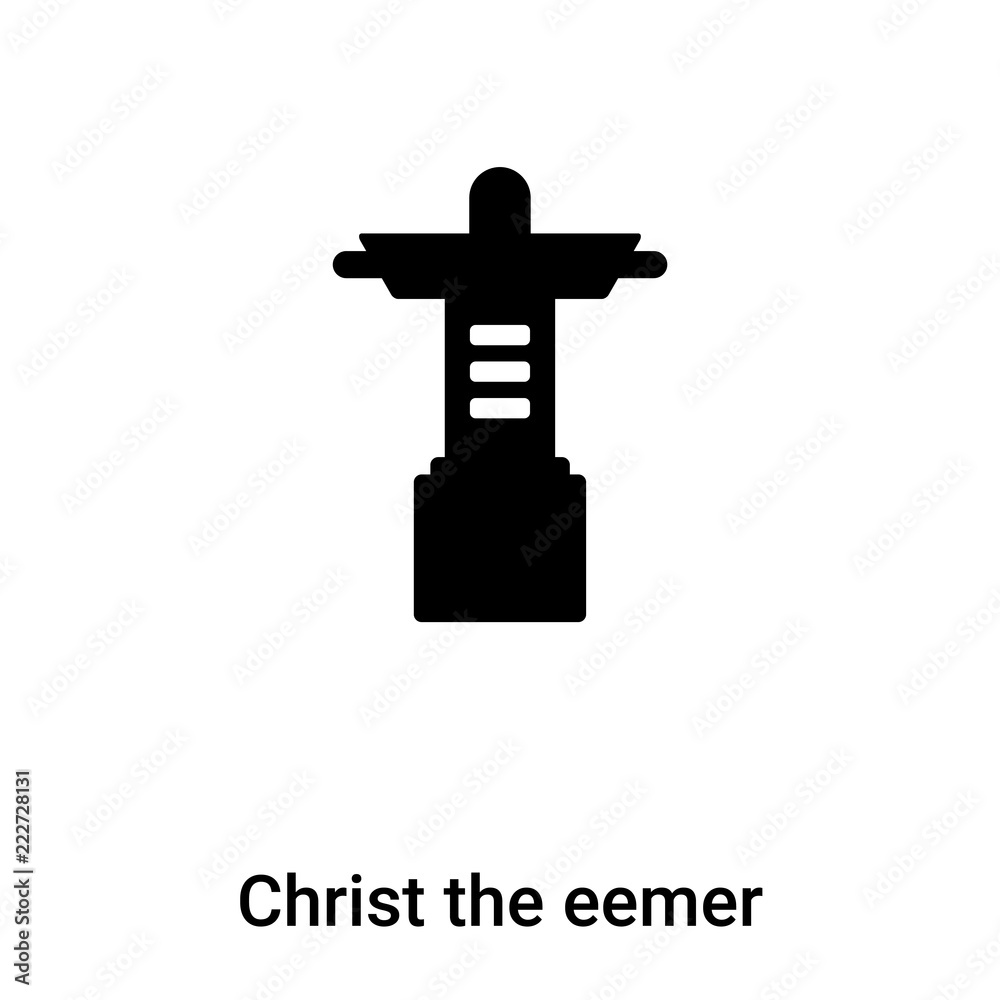 Christ the redeemer icon vector isolated on white background, logo ...