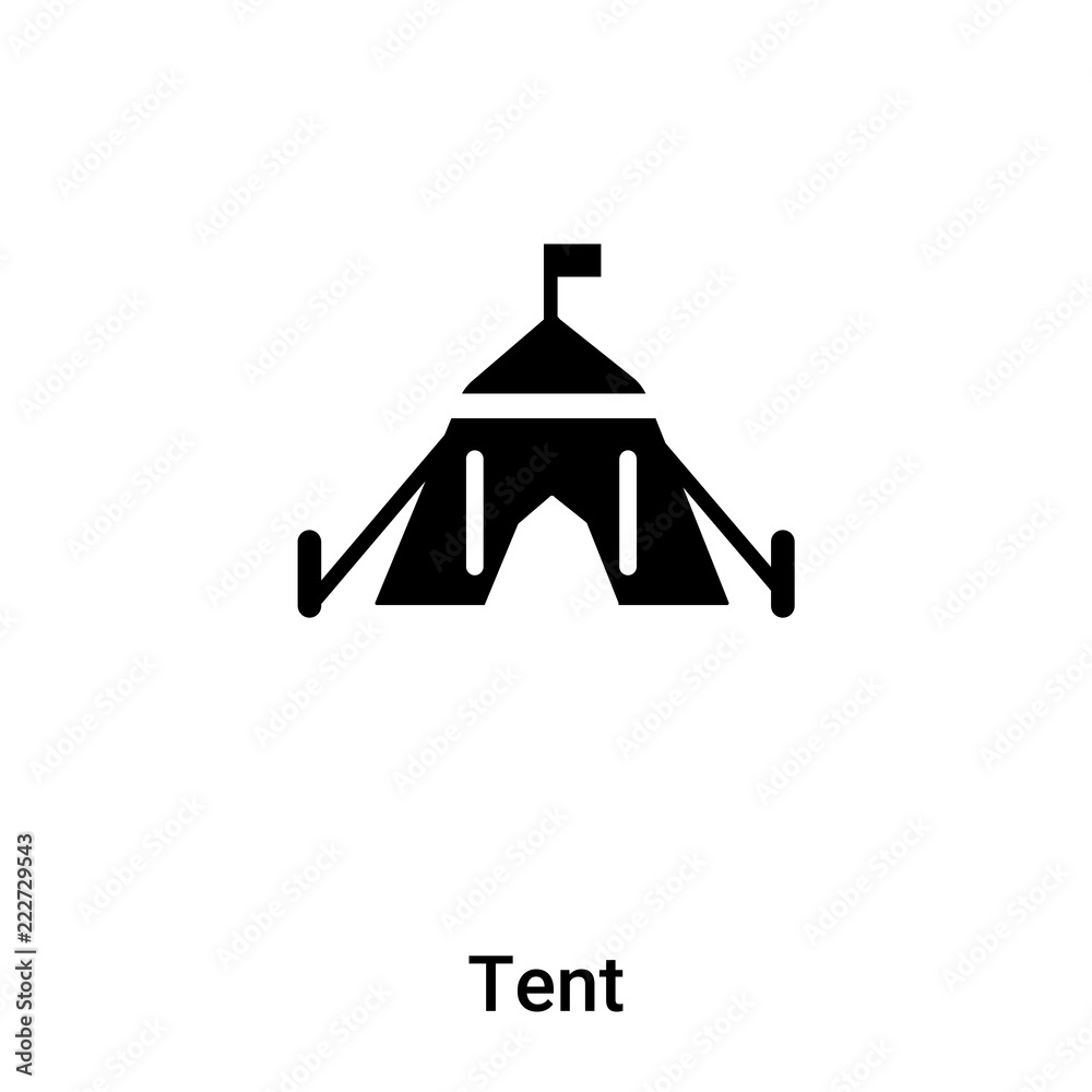 Tent icon vector isolated on white background, logo concept of Tent ...