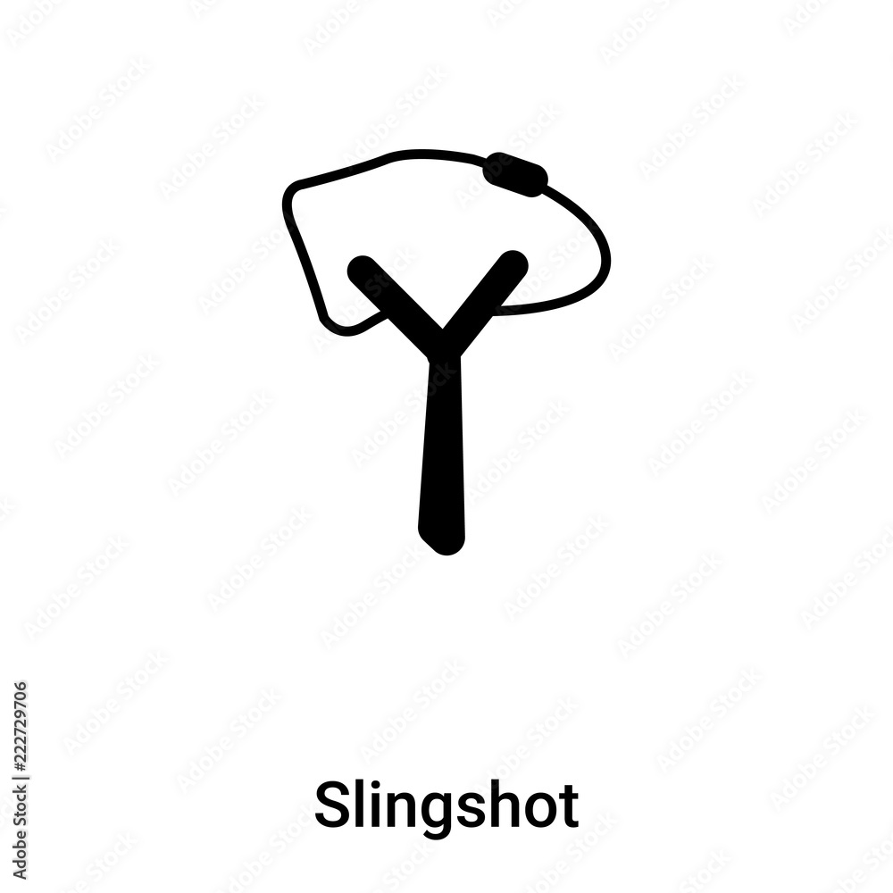 Slingshot icon vector isolated on white background, logo concept of ...