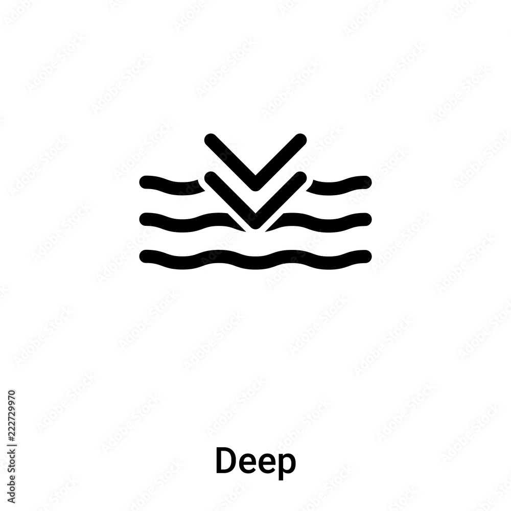 Deep icon vector isolated on white background, logo concept of Deep ...