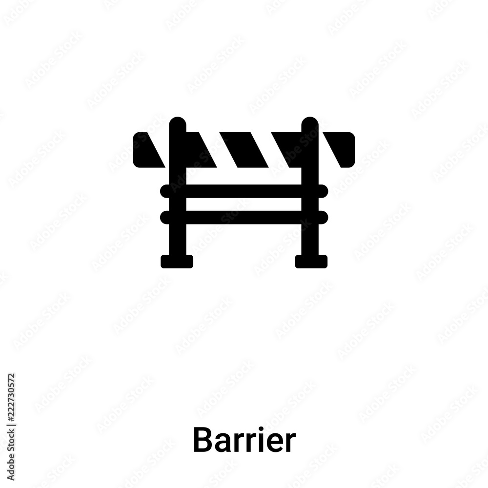 Barrier icon vector isolated on white background, logo concept of ...
