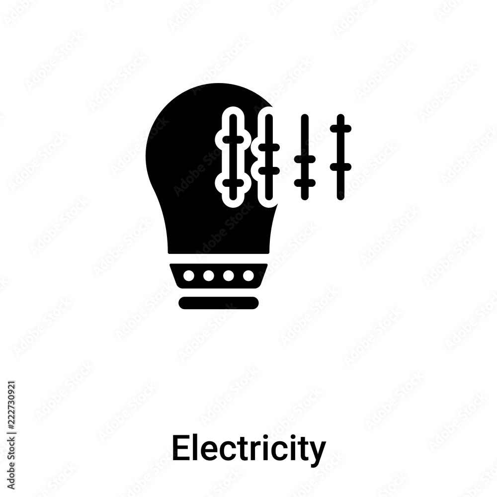 Electricity icon vector isolated on white background, logo concept of ...