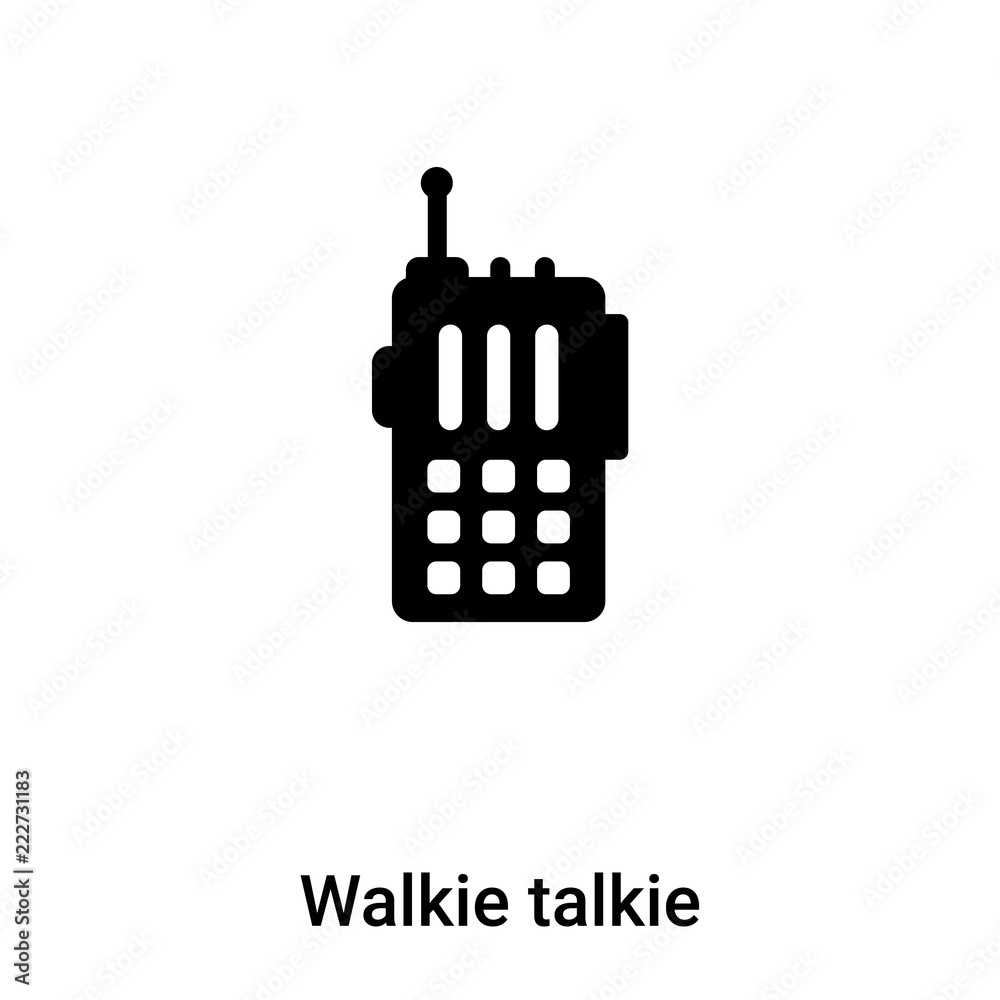 Walkie talkie icon vector isolated on white background, logo concept of ...