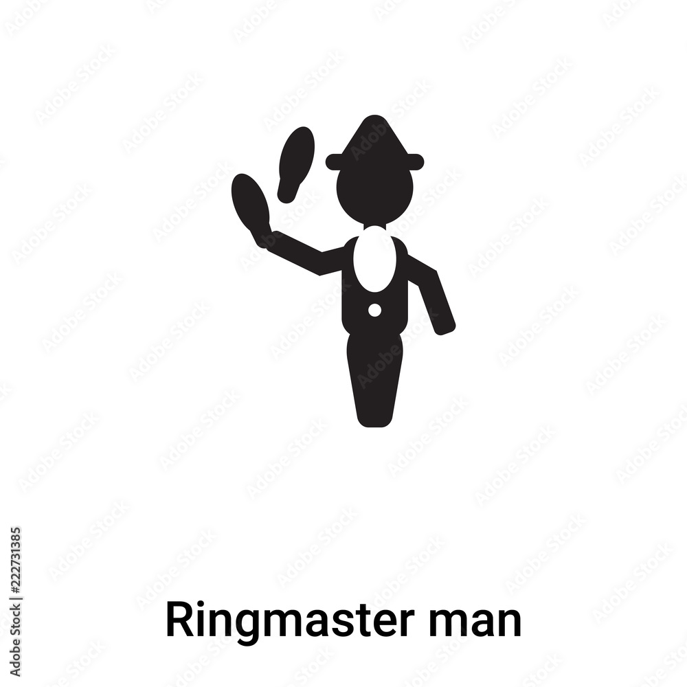 Ringmaster man icon vector isolated on white background, logo concept ...