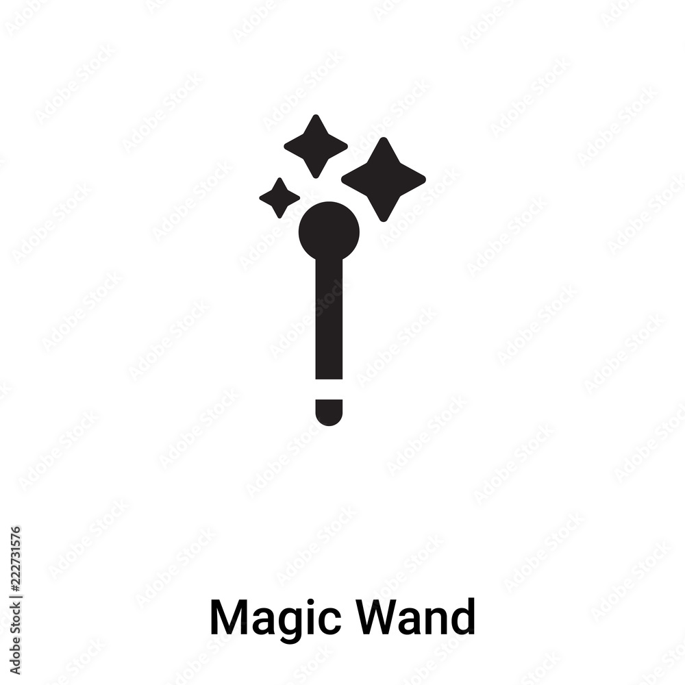 Magic Wand icon vector isolated on white background, logo concept of ...