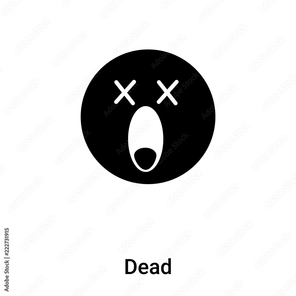 Dead icon vector isolated on white background, logo concept of Dead ...