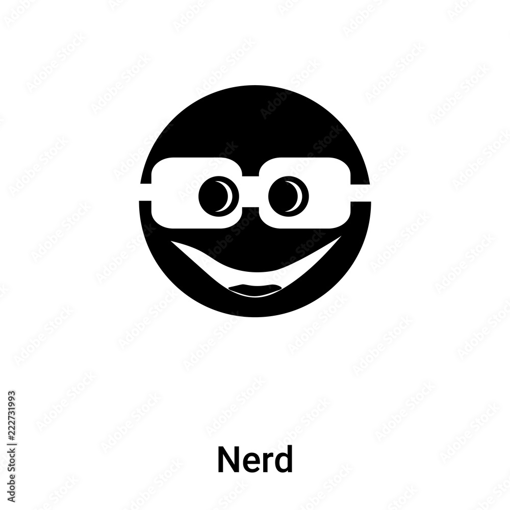 Nerd icon vector isolated on white background, logo concept of Nerd ...