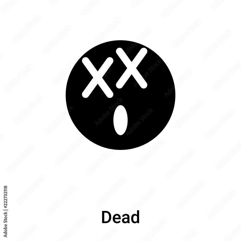 Dead icon vector isolated on white background, logo concept of Dead ...