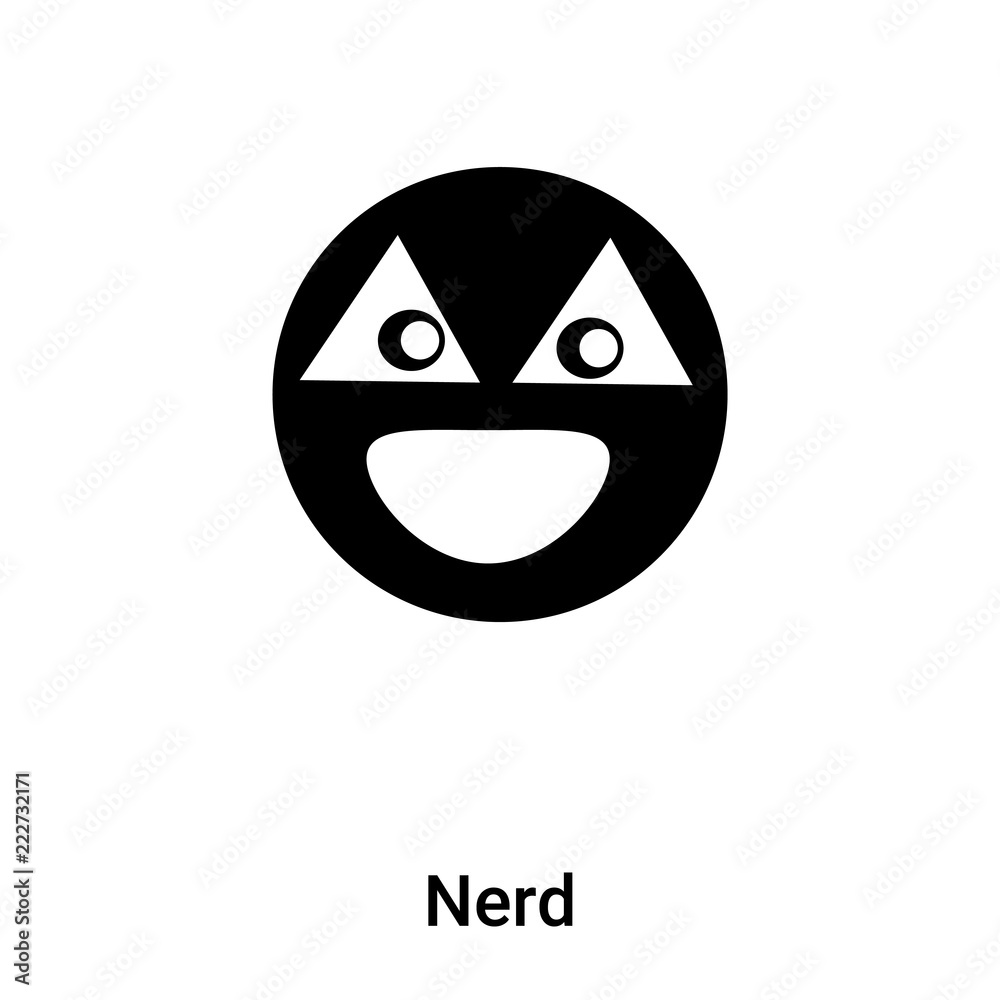 Nerd icon vector isolated on white background, logo concept of Nerd ...