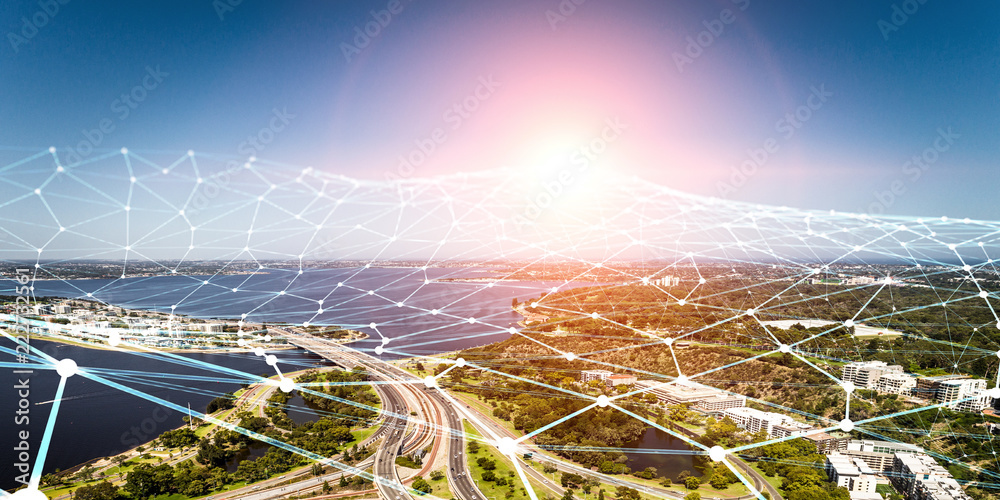 Wireless communication and networking Stock Photo | Adobe Stock