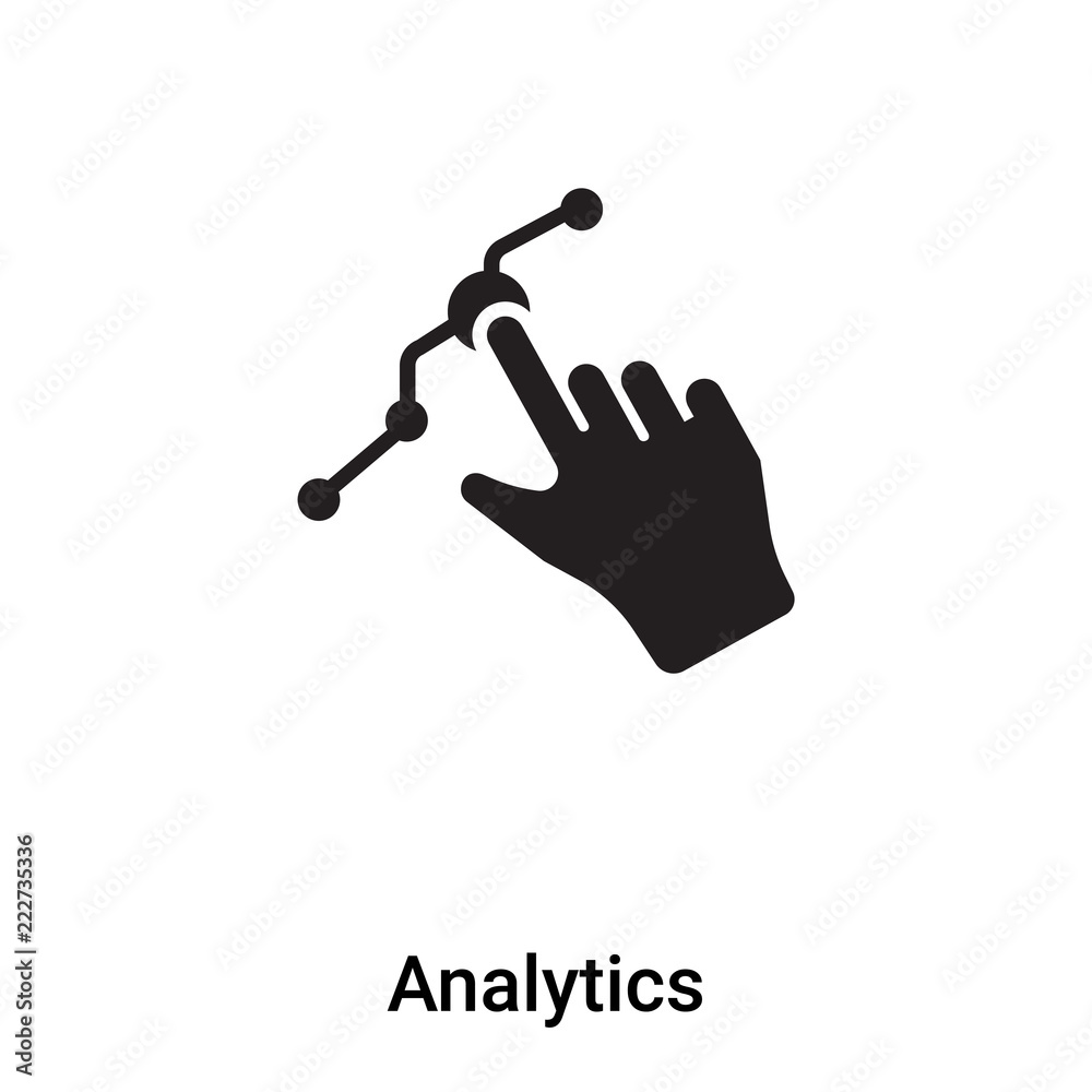 Analytics icon vector isolated on white background, logo concept of ...