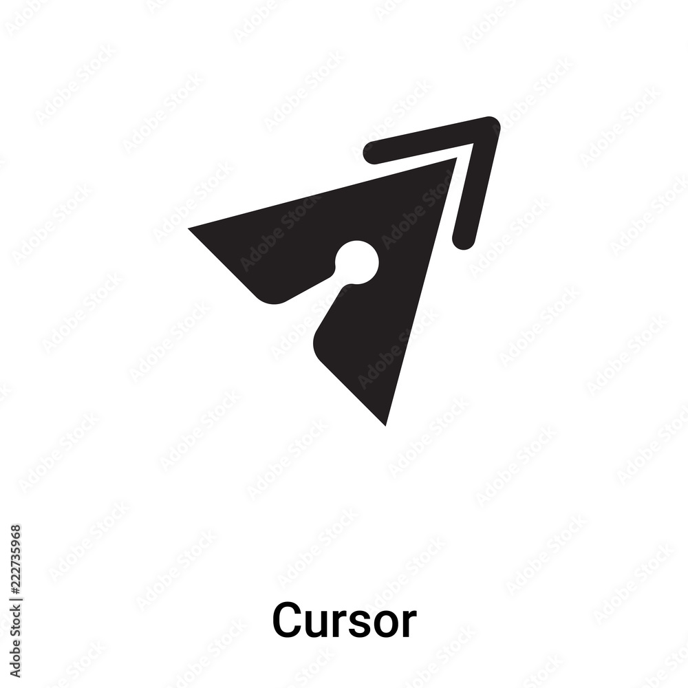 Cursor icon vector isolated on white background, logo concept of Cursor ...