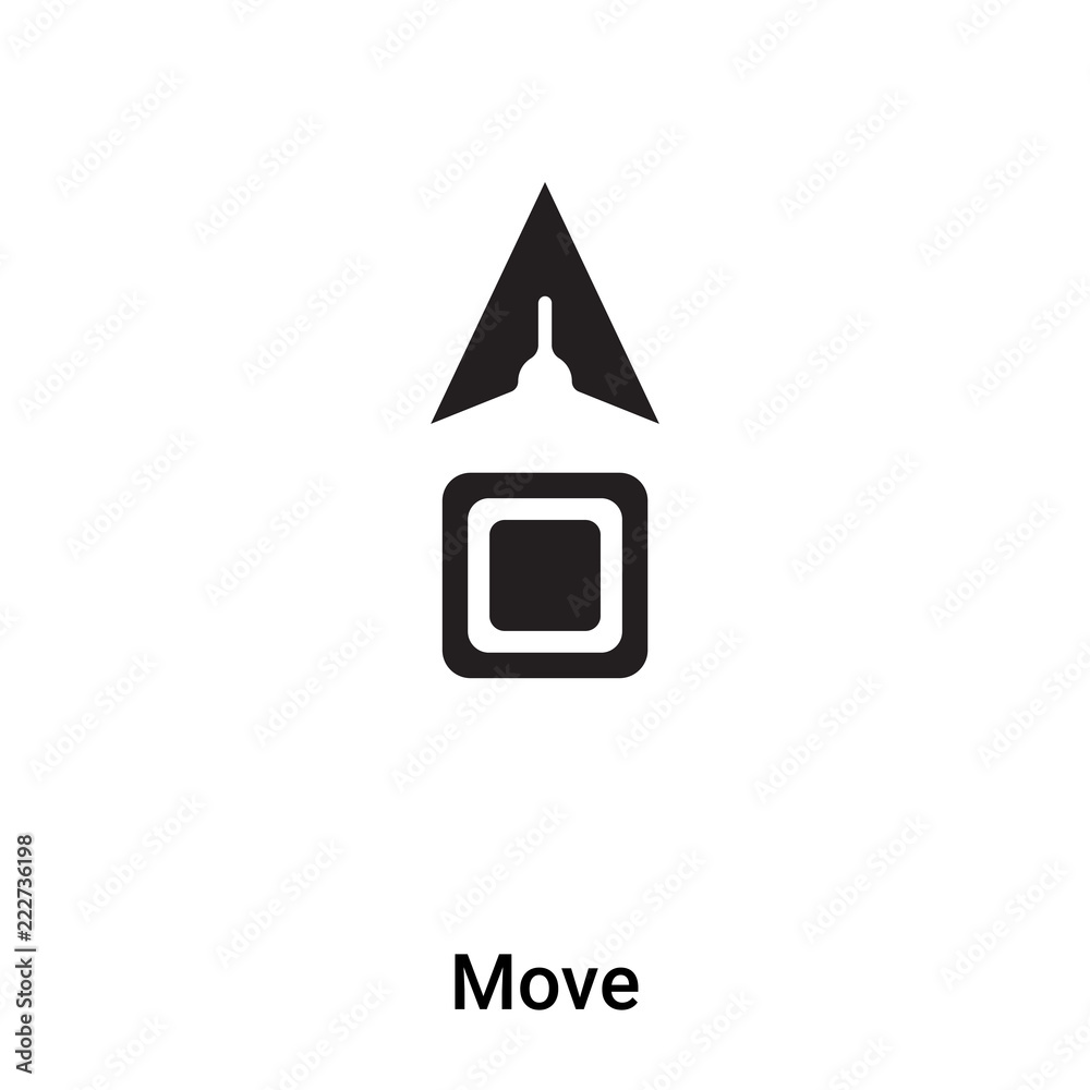Move icon vector isolated on white background, logo concept of Move ...