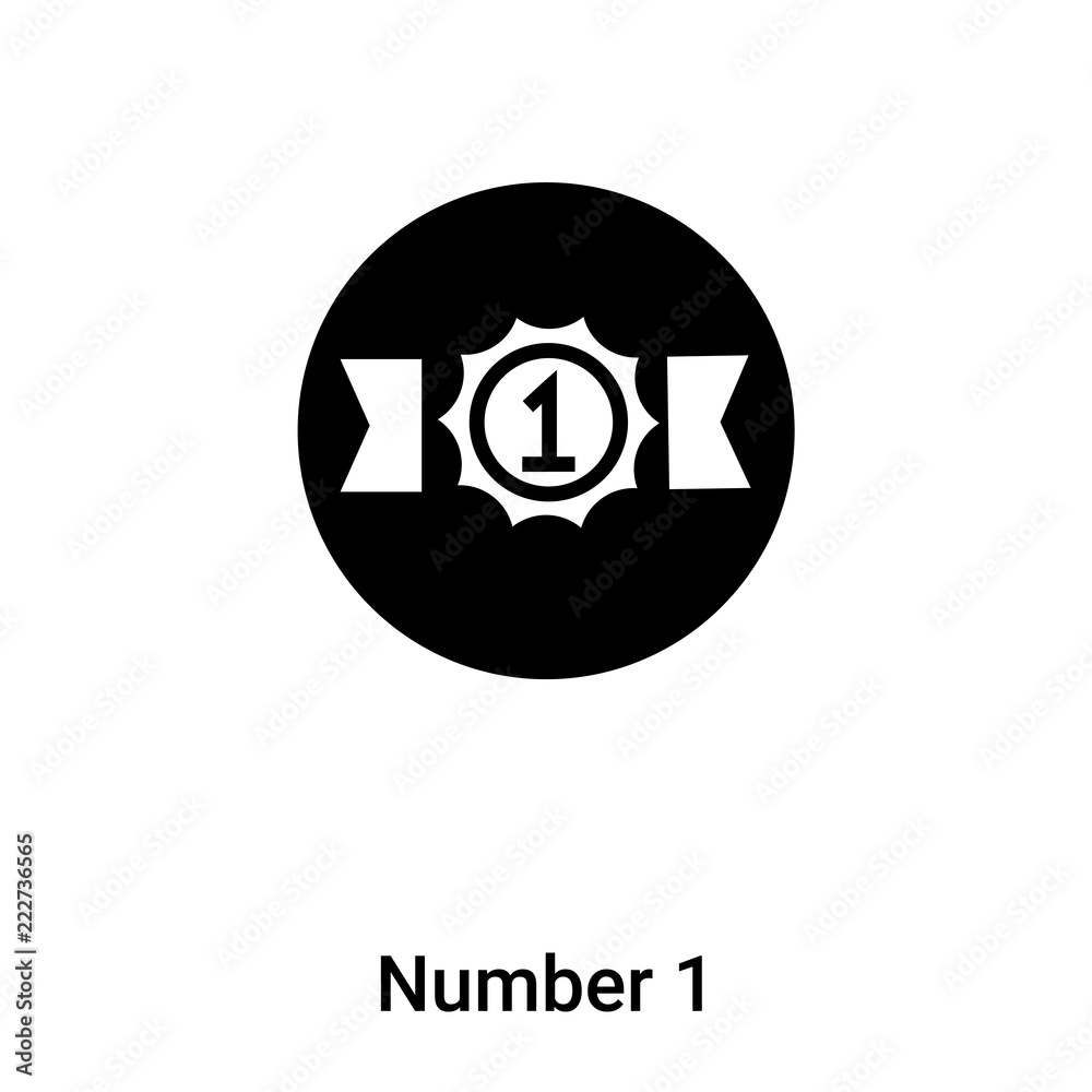 Number 1 icon vector isolated on white background, logo concept of ...